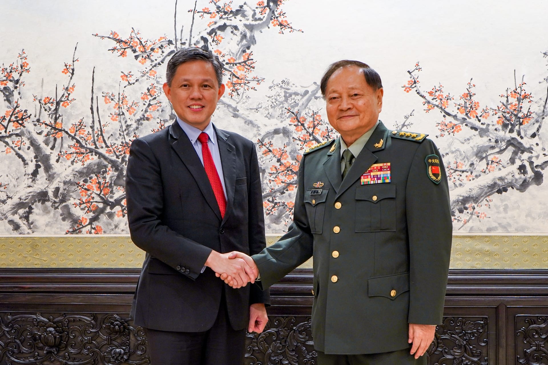 Minister Chan Chun Sing Meets Vice Chairman of the Central Military ...