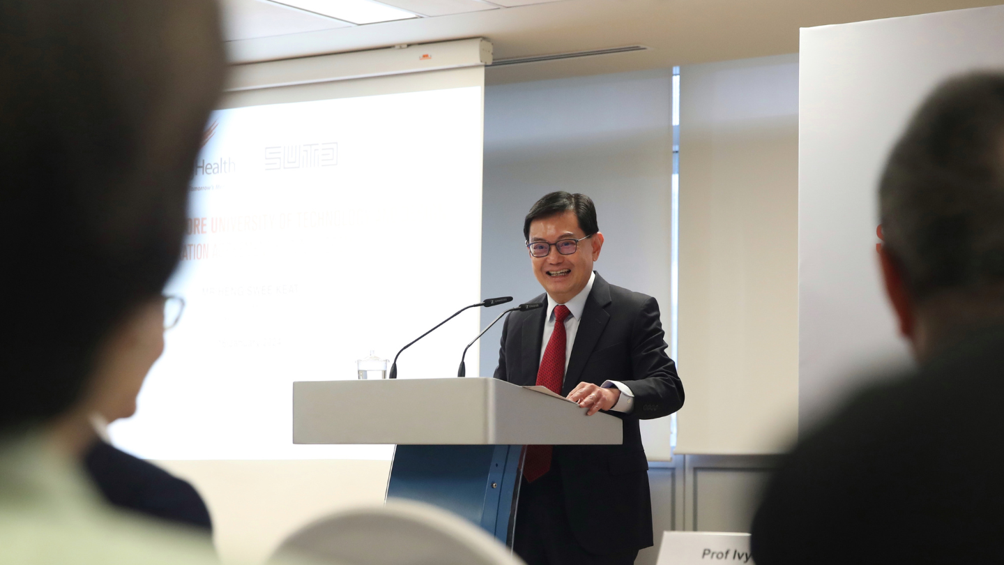 DPM Heng Swee Keat at the SingHealth-SUTD Collaboration Agreement ...