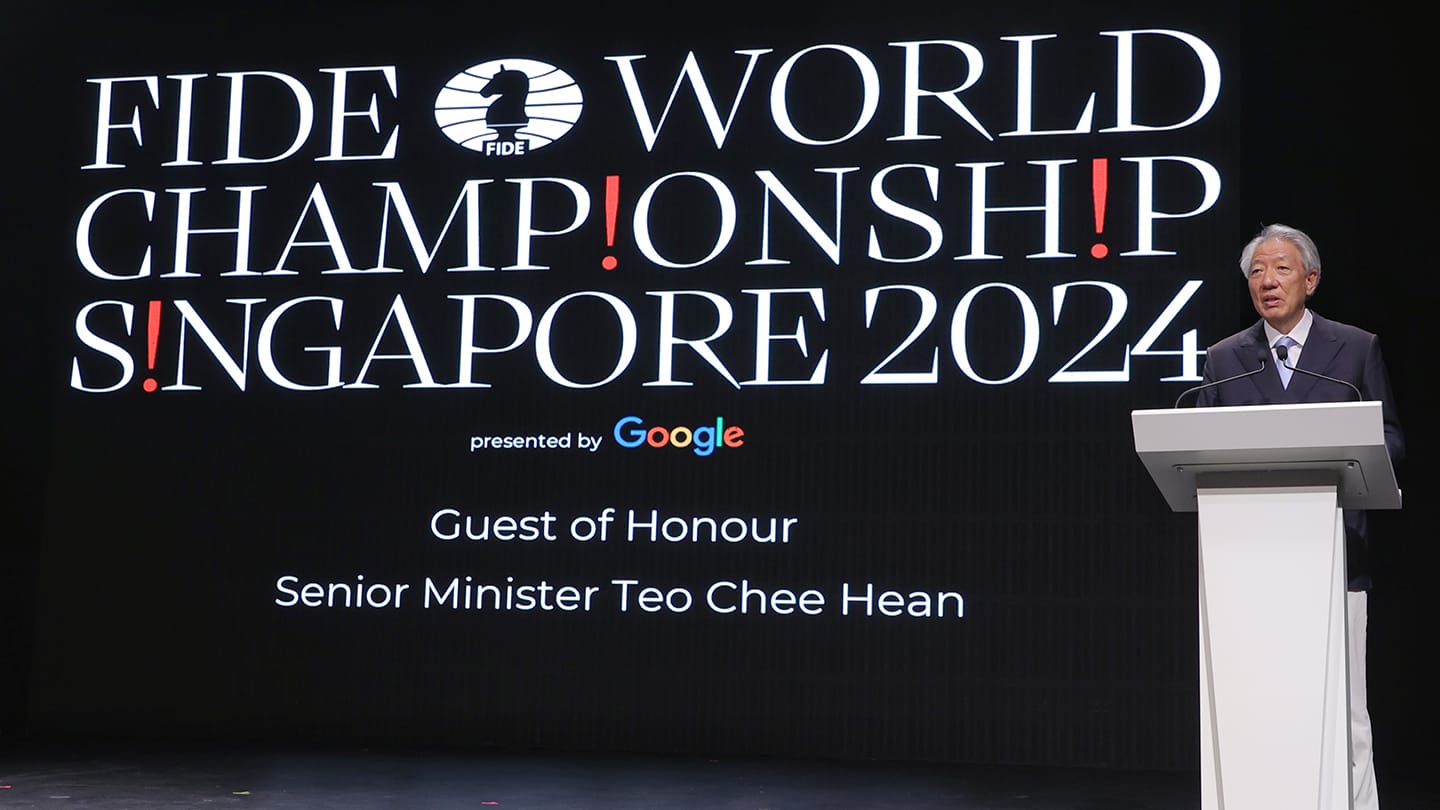 SM Teo Chee Hean at the FIDE World Chess Championship 2024 | Prime ...