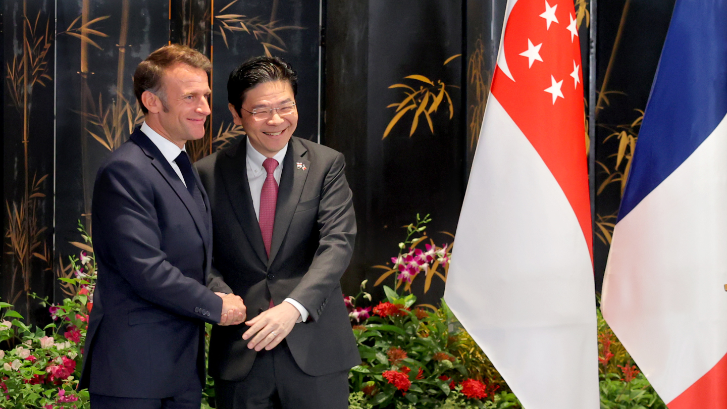 PM Lawrence Wong at the Joint Press Conference With President of France ...