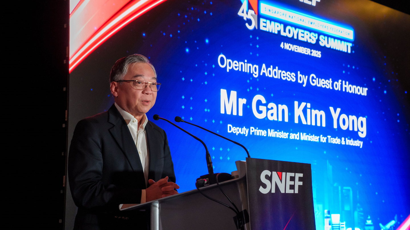 DPM Gan Kim Yong at the SNEF45 Employers' Summit | Prime Minister's ...