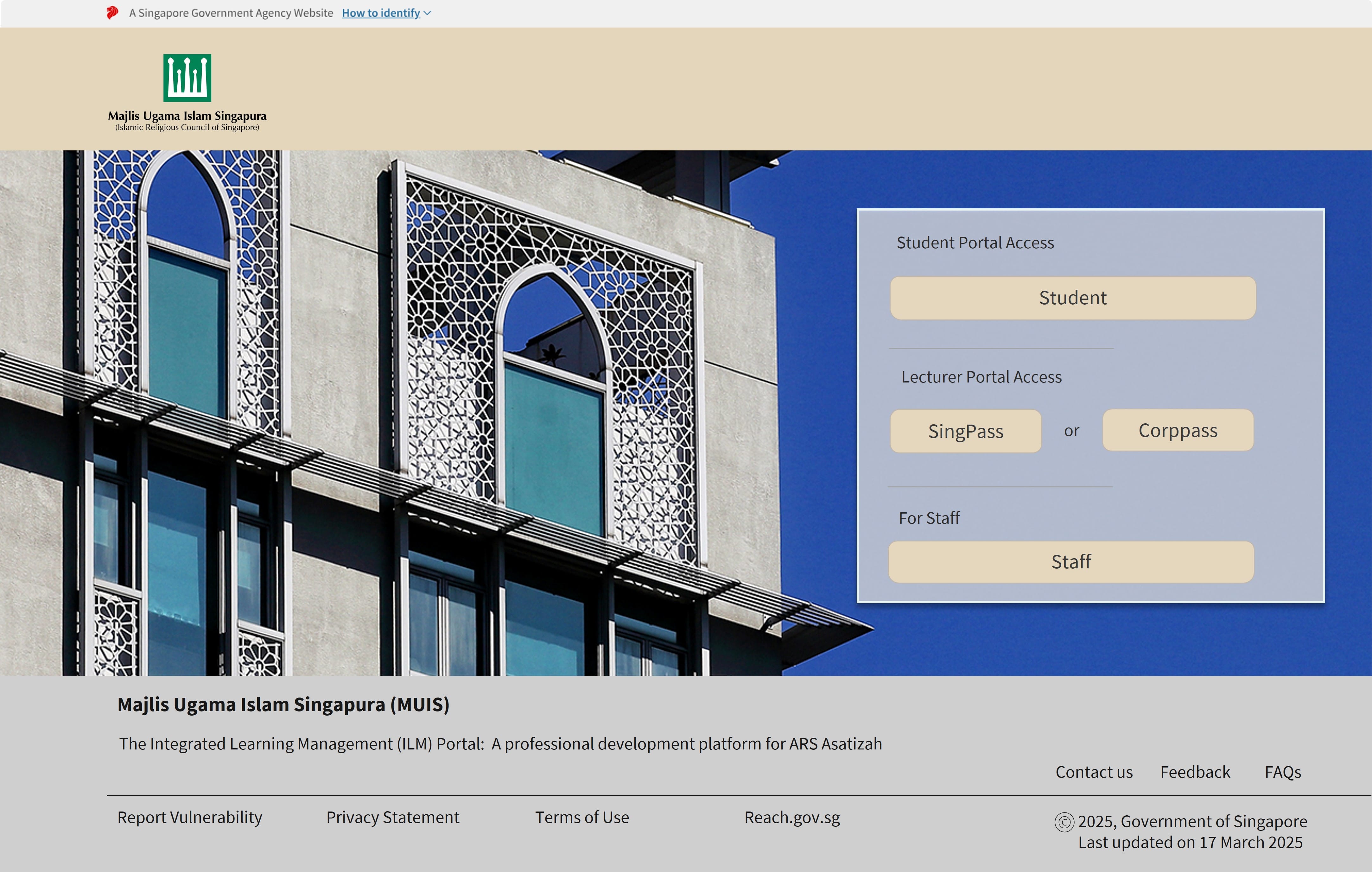 Integrated Learning Management (ILM) | Majlis Ugama Islam Singapura