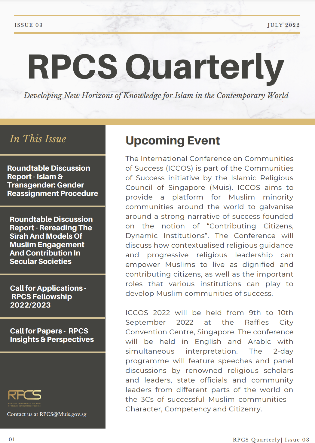 Issue 03 (Jul) | Majlis Ugama Islam Singapura